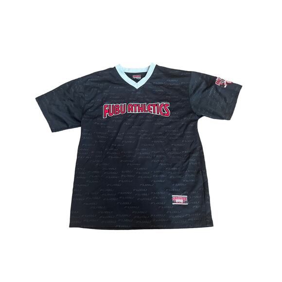FUBU | Shirts | Vintage Fubu Athletics Jersey Shirt Men Large Black 992 ...